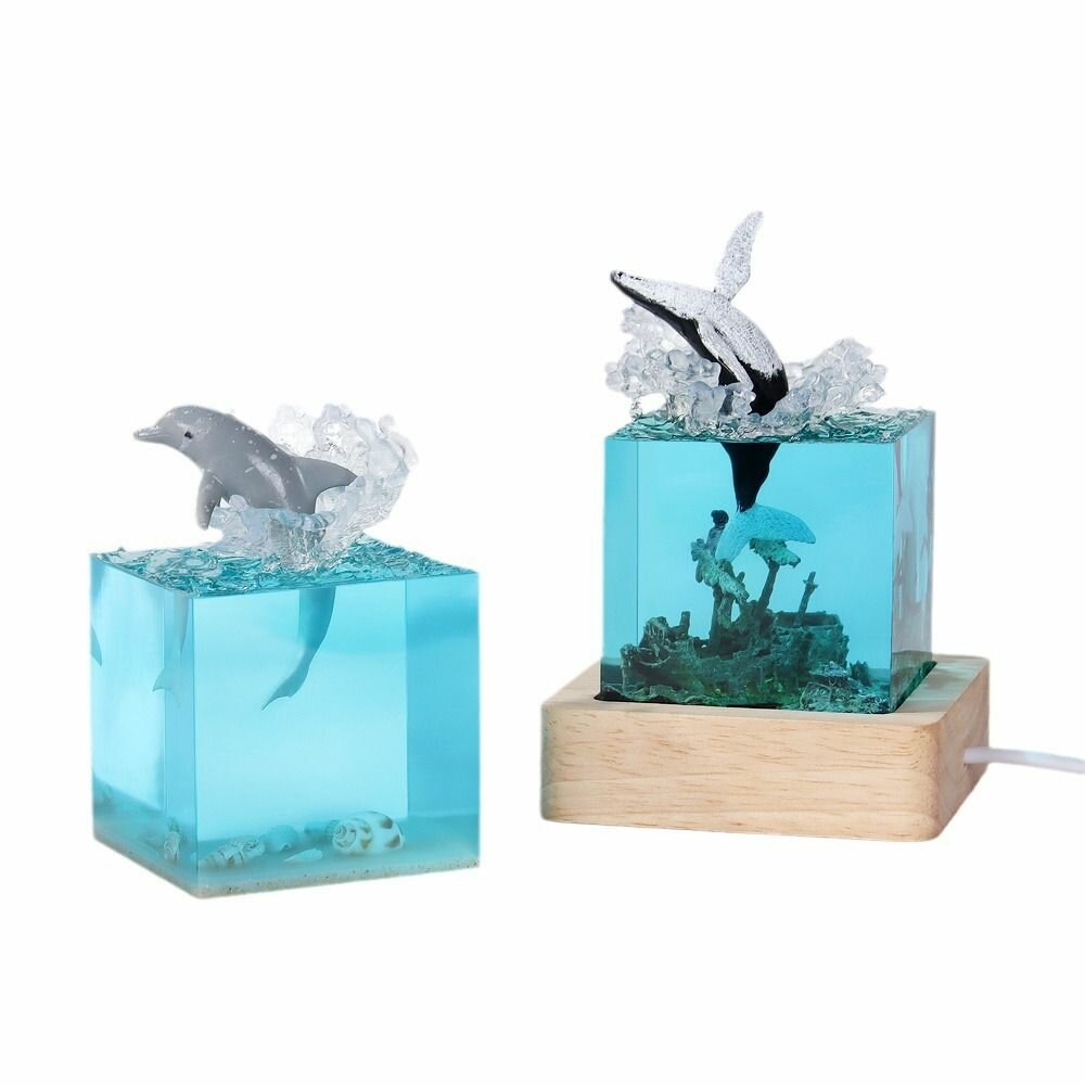 Ручная работа: смоляная фигурка горбатого кита современный океанский декор для дома, креативный подарок на день рождения