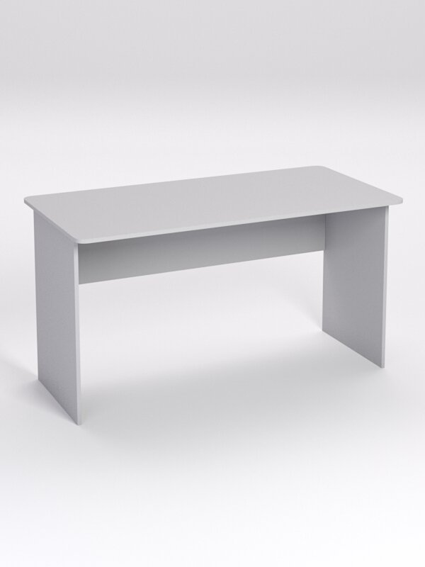 Стол рабочий офисный С-03 (закругленные торцы), Серый. Производитель товара - компания Westcom.