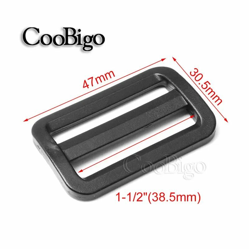 CooBigo черные пластиковые три-глайд слайдеры для ремней 10 шт. 38mm Webbing