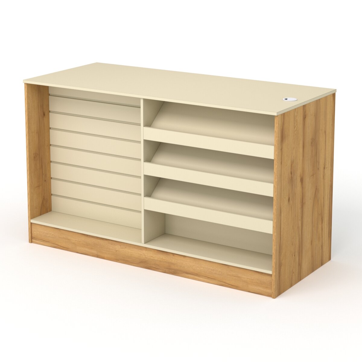 Кассовый стол "ривьера" №3Б, Дуб Золотистый и Крем Вайс. Производитель товара - компания Westcom.