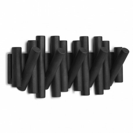 Вешалка настенная picket, 5 крючков, черная