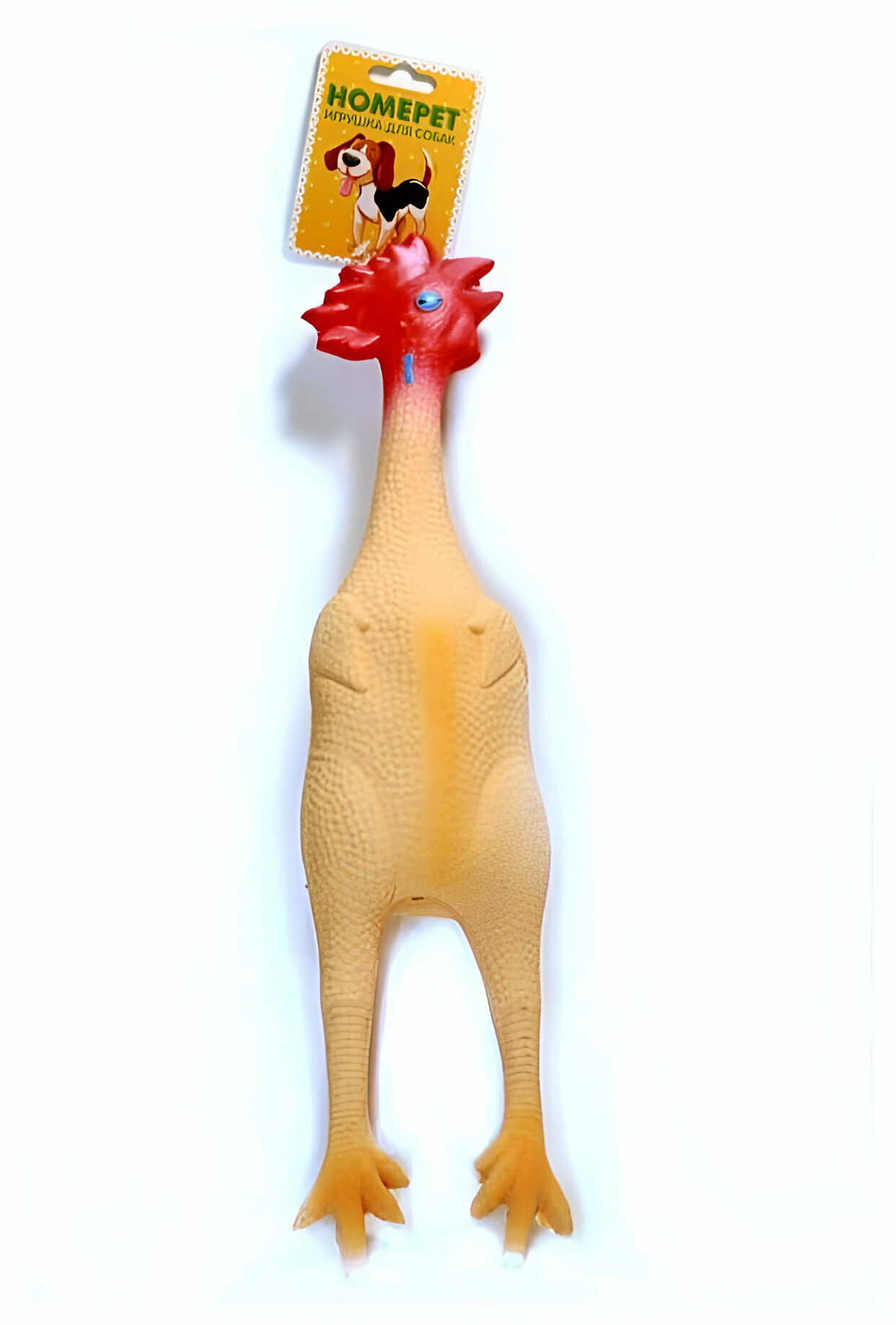 Игрушка для собак "Петух" Homepet, латекс, 45 см, с пищалкой