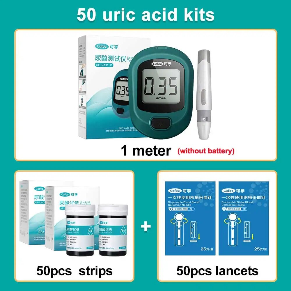 Монитор мочевой кислоты Cofoe 50 uric acid sets