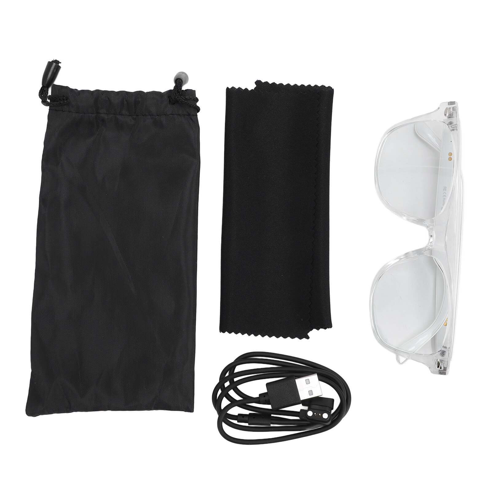 Smart Translation Glasses with Microphone Speaker Anti Blue Light AI Languages Real Time for Music Travel Calling White