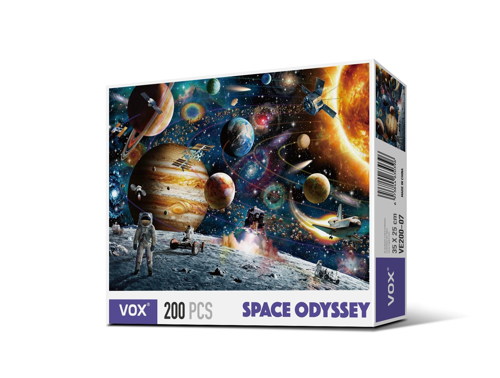 Пазл Fusi VOX, 200 деталей, развивающий, для мальчиков и девочек 6-8 лет, на космическую тематику ВЕ 200-07 космическое