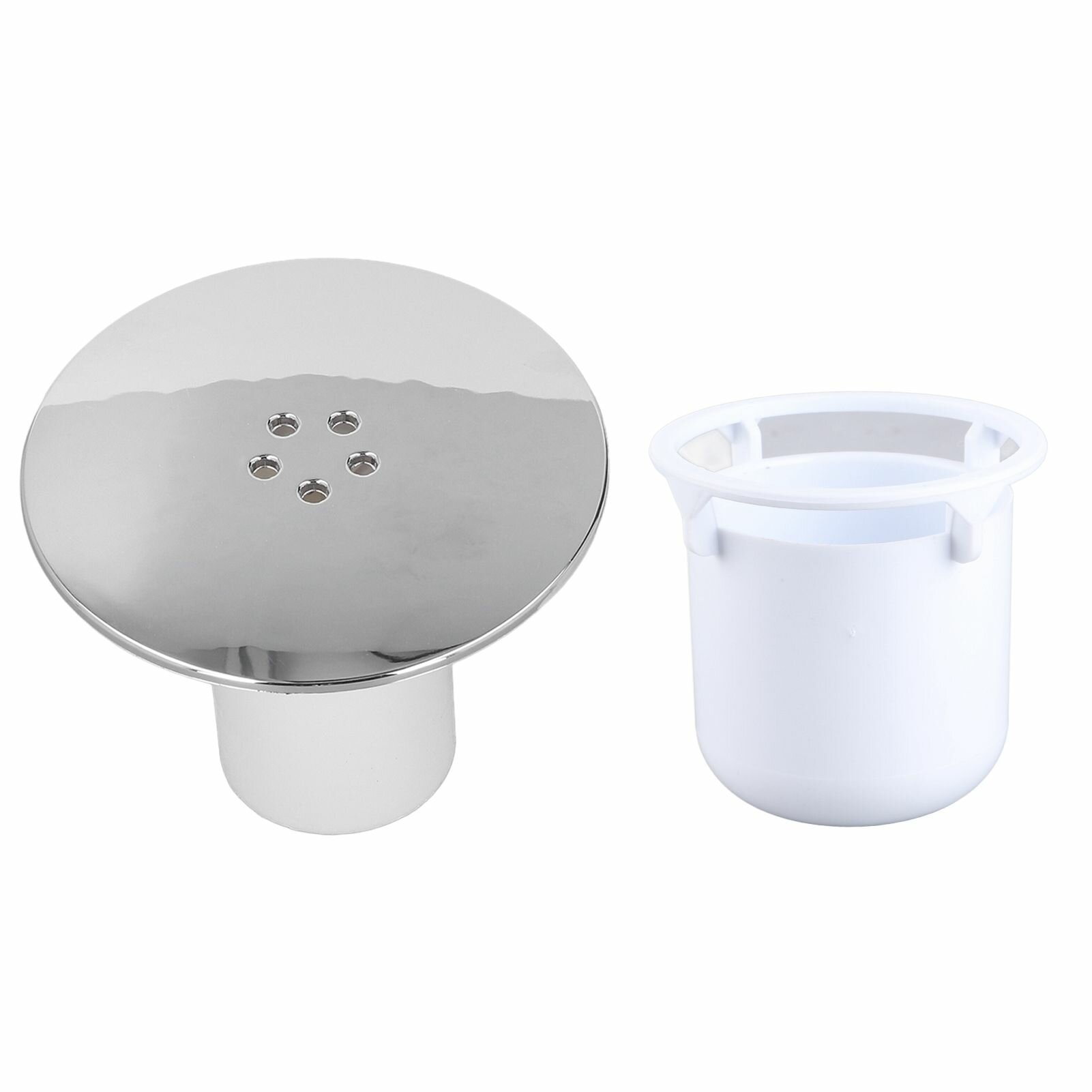 Крышка для душевого слива с отверстием для слива, сменная крышка, хромированная обработка, защита от засоров с быстрым потоком