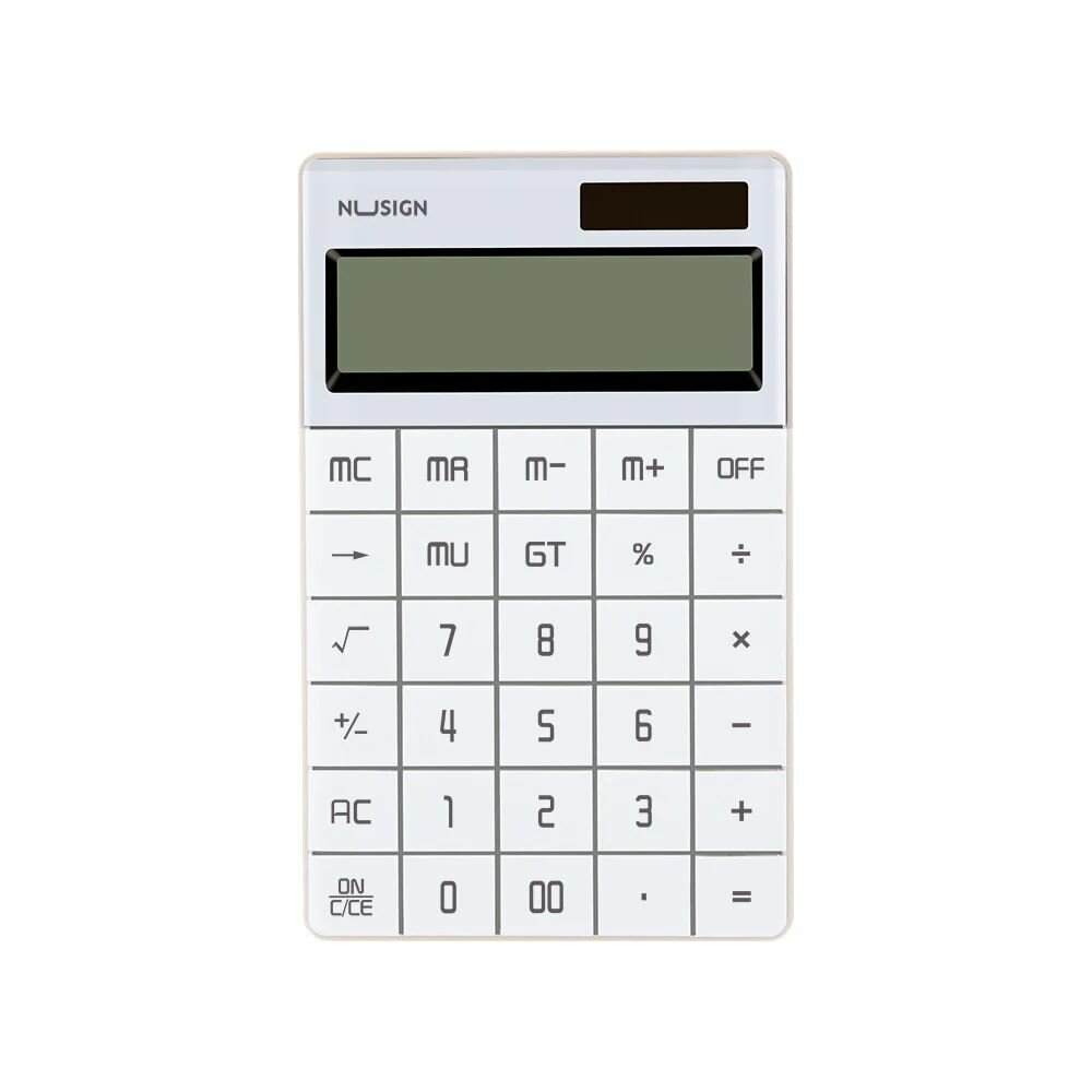 Настольный калькулятор DELI Nusign ENS041WHITE белый, 12-разрядный 1617352