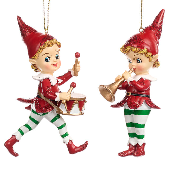 Набор елочных игрушек Эльфы Лианор и Лунария - Fairytale Orchestra 10 см, 2 шт, Goodwill, TR19088-набор