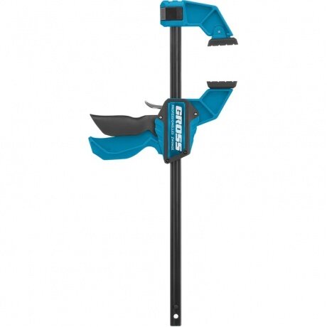 Струбцина реечная, быстрозажимная, пистолетного типа, пошаг. механизм, пластиковый корпус,300мм Gross