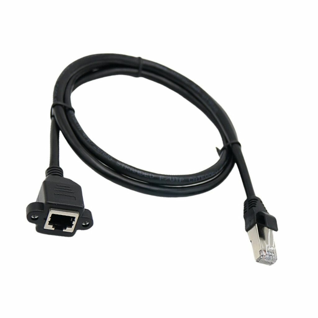 Удлинитель сетевого кабеля cat6 Gigabit категории 6 с отверстием для ушного винта -0,3 метра