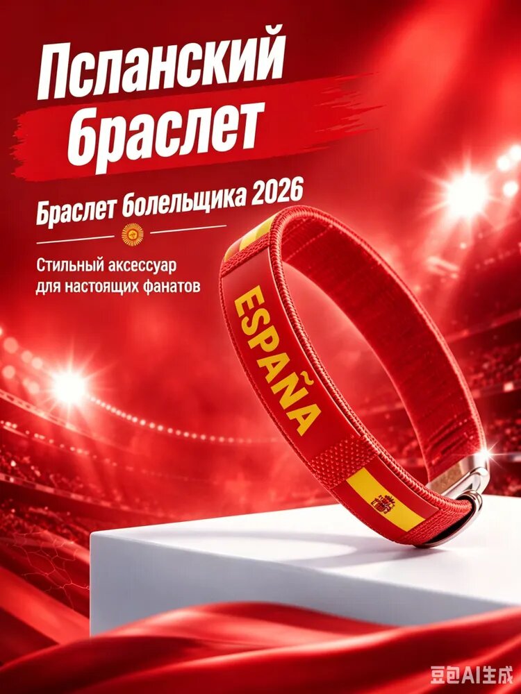 Браслет для фанатов футбола ЧМ-2026 с символикой сборных