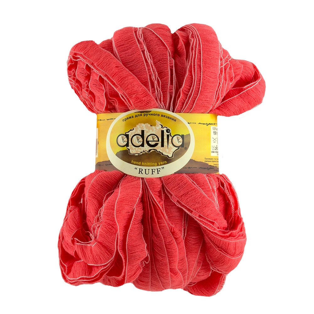 Пряжа ADELIA "RUFF" 100% акрил 150 г 60 м №20 бл. красный