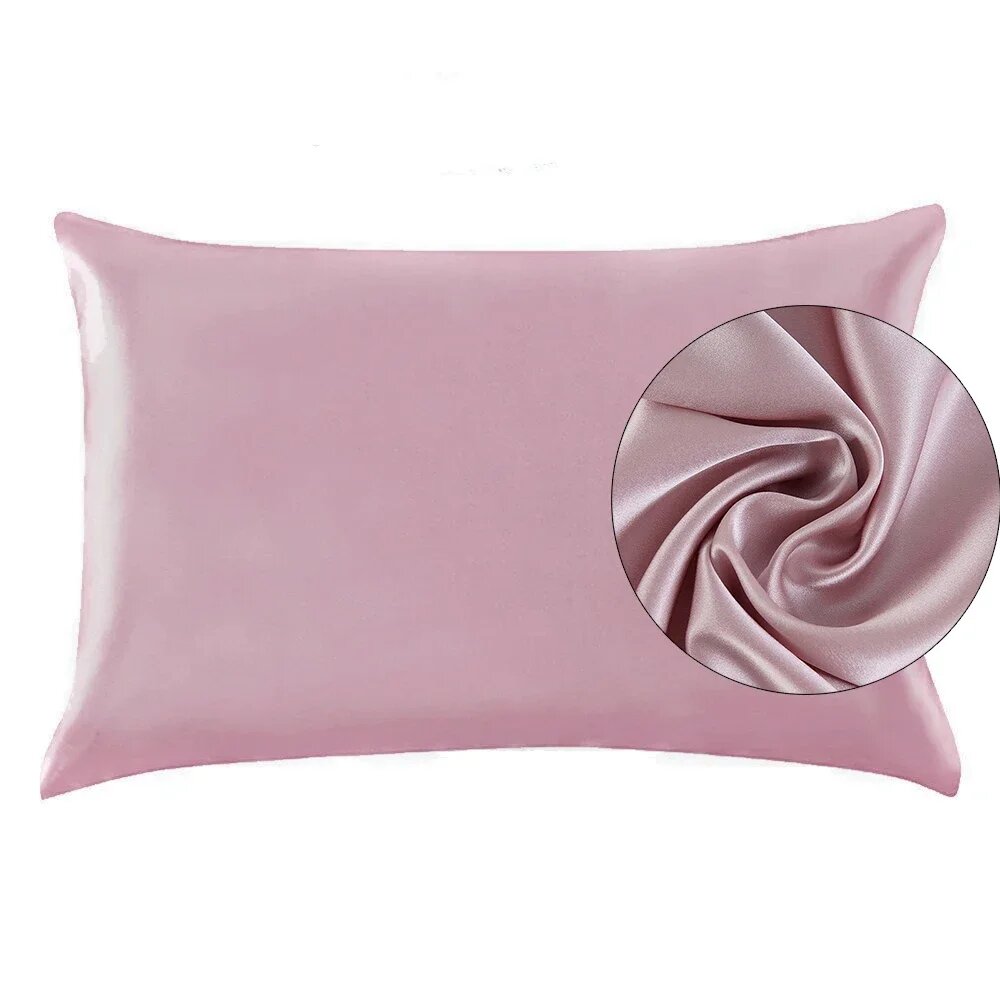 Шелковая наволочка Silk & Sleep 22 Momme Gray Pink.