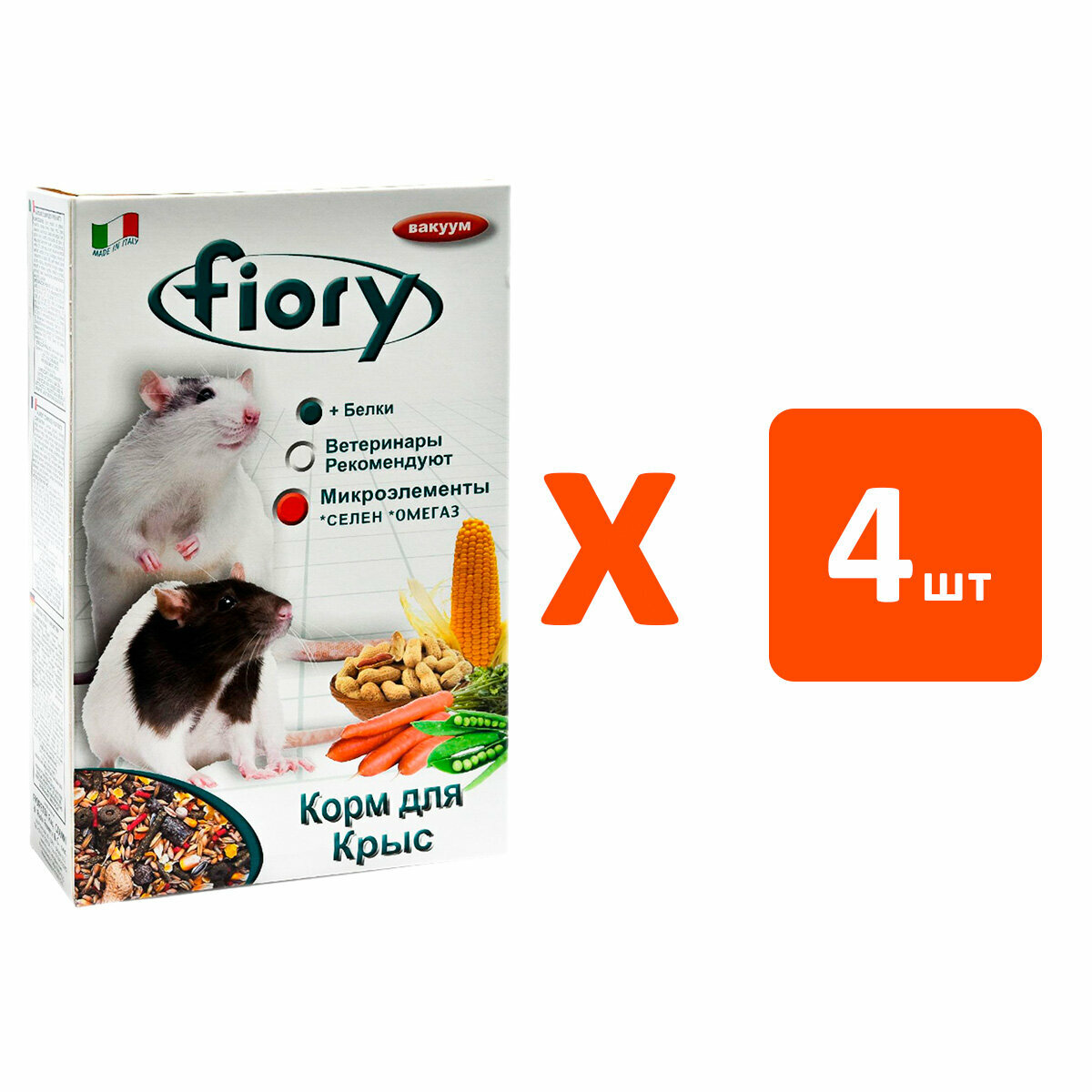FIORY RATTY – Фиори корм для крыс (850 гр х 4 шт)