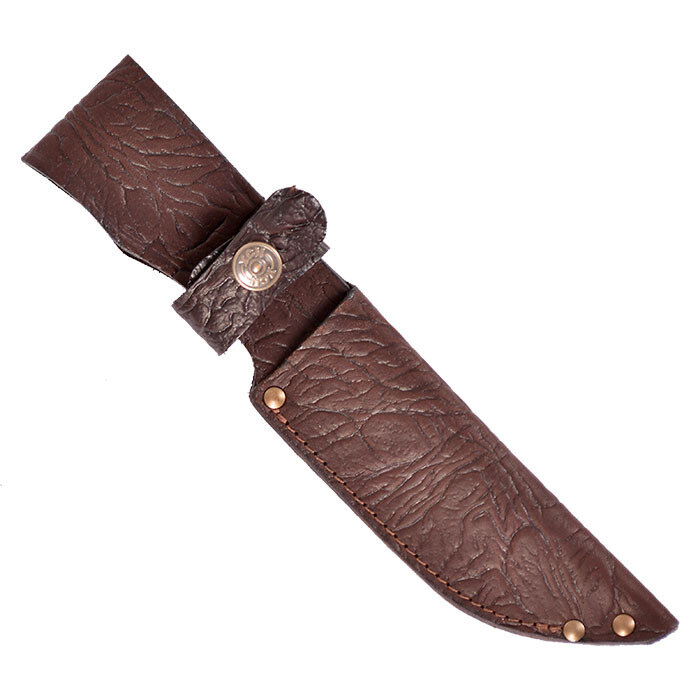 Ножны с рукояткой для ножа чехол для ножа 13 см коричневый тесненный