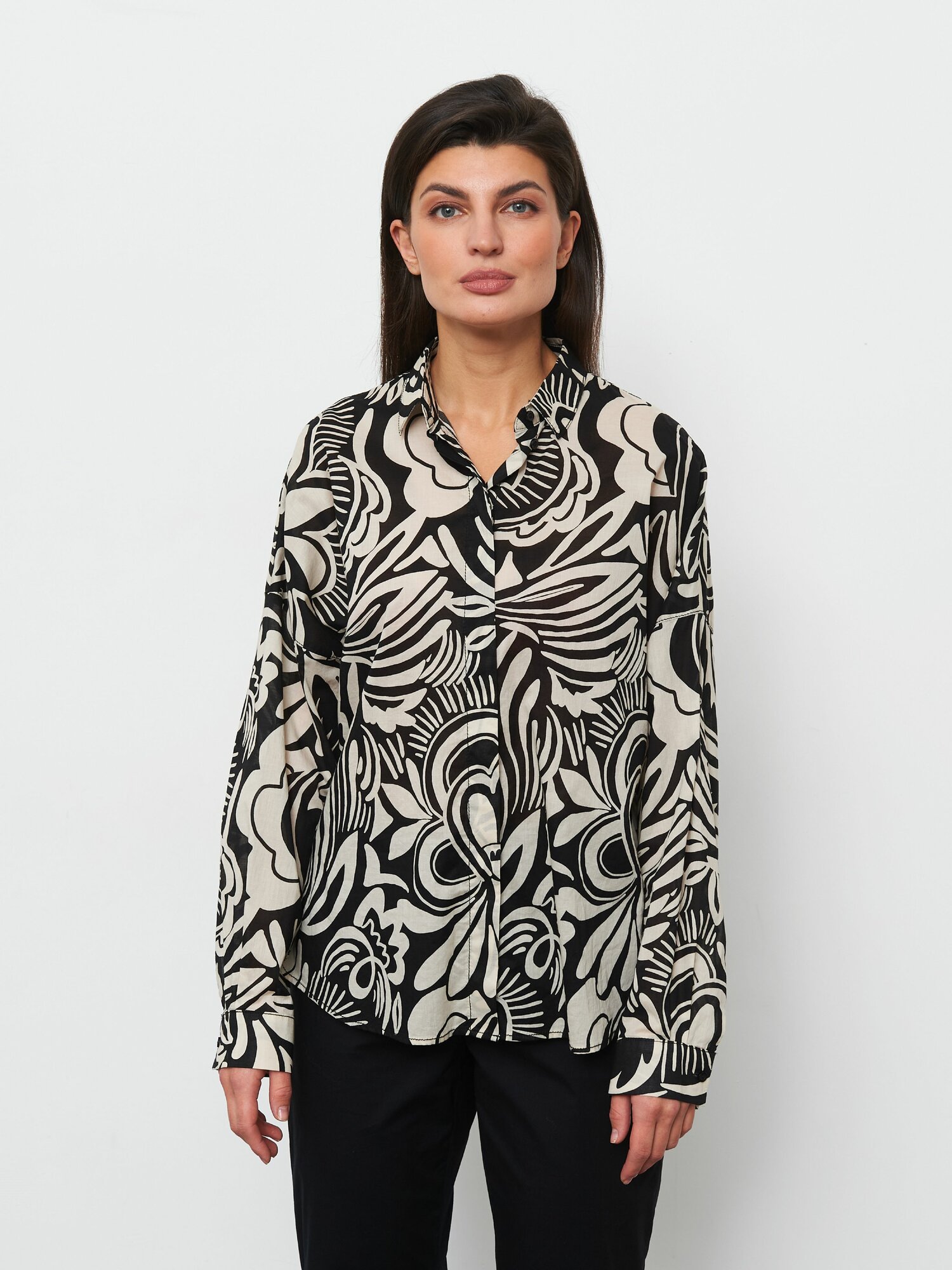 Рубашка Gerry Weber Осень-зима 2024, размер 40, бежевый — фото 1