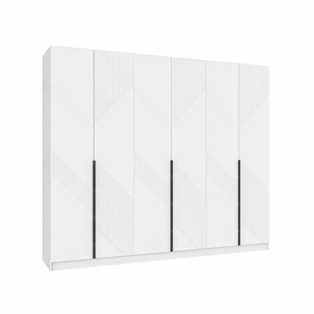 Шкаф Палермо от ВНК-Мебель - 6х створчатый, размер 270х230х55см, цвет белый