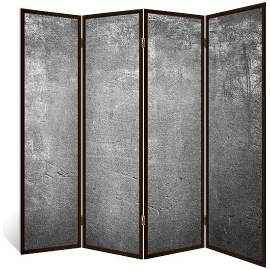 Ширма перегородка Декор Депо для комнаты деревянная "Безымянность" двухсторонняя с картинкой (абстр) 4 створки венге 176х185 см 14 кг