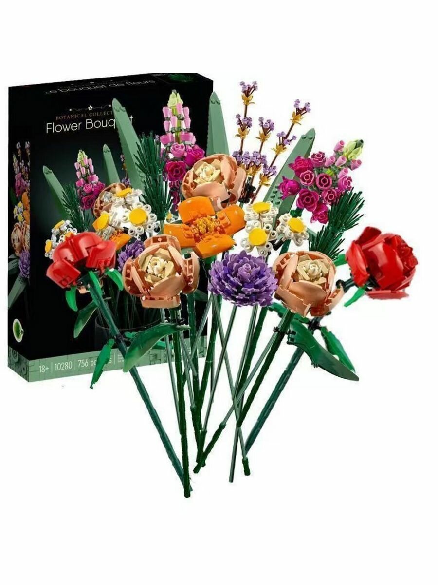 Конструктор Lepin "Букет цветов", 756 деталей, возраст 9-18 лет