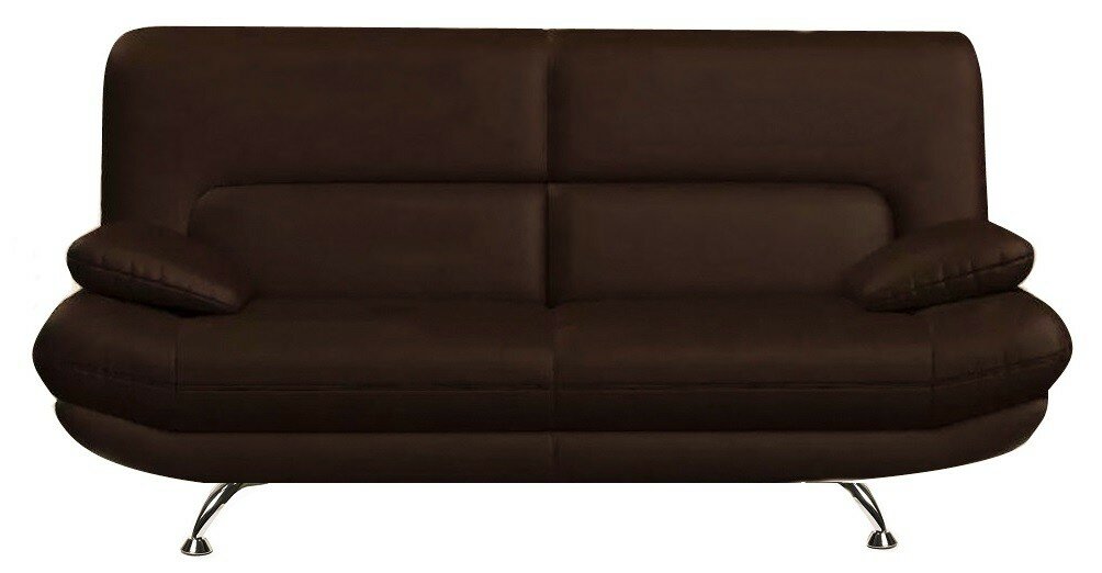 Прямой диван Бавария Техас Коричневый Экокожа, книжка, 206х107х95 см, с ящиком для белья