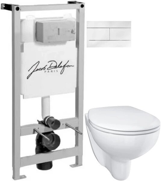 Комплект подвесной унитаз Grohe Bau Ceramic 39351000 + система инсталляции Jacob Delafon E5504-NF + E4316-00