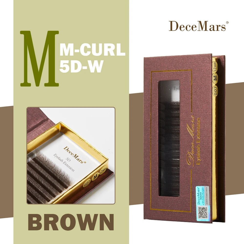DeceMars ресницы 5D M BROWN 10mm