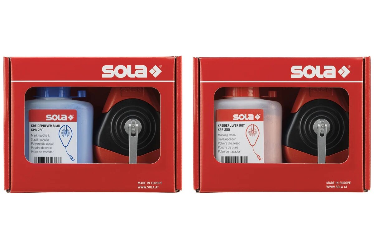 SOLA Шнур малярный для отбивки и порошок меловый красный CLP 30 SET R 66110642