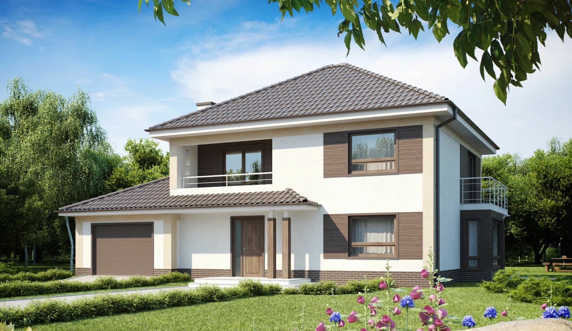 Проект дома 10,8х16,1 м, 214 м2, газобетон