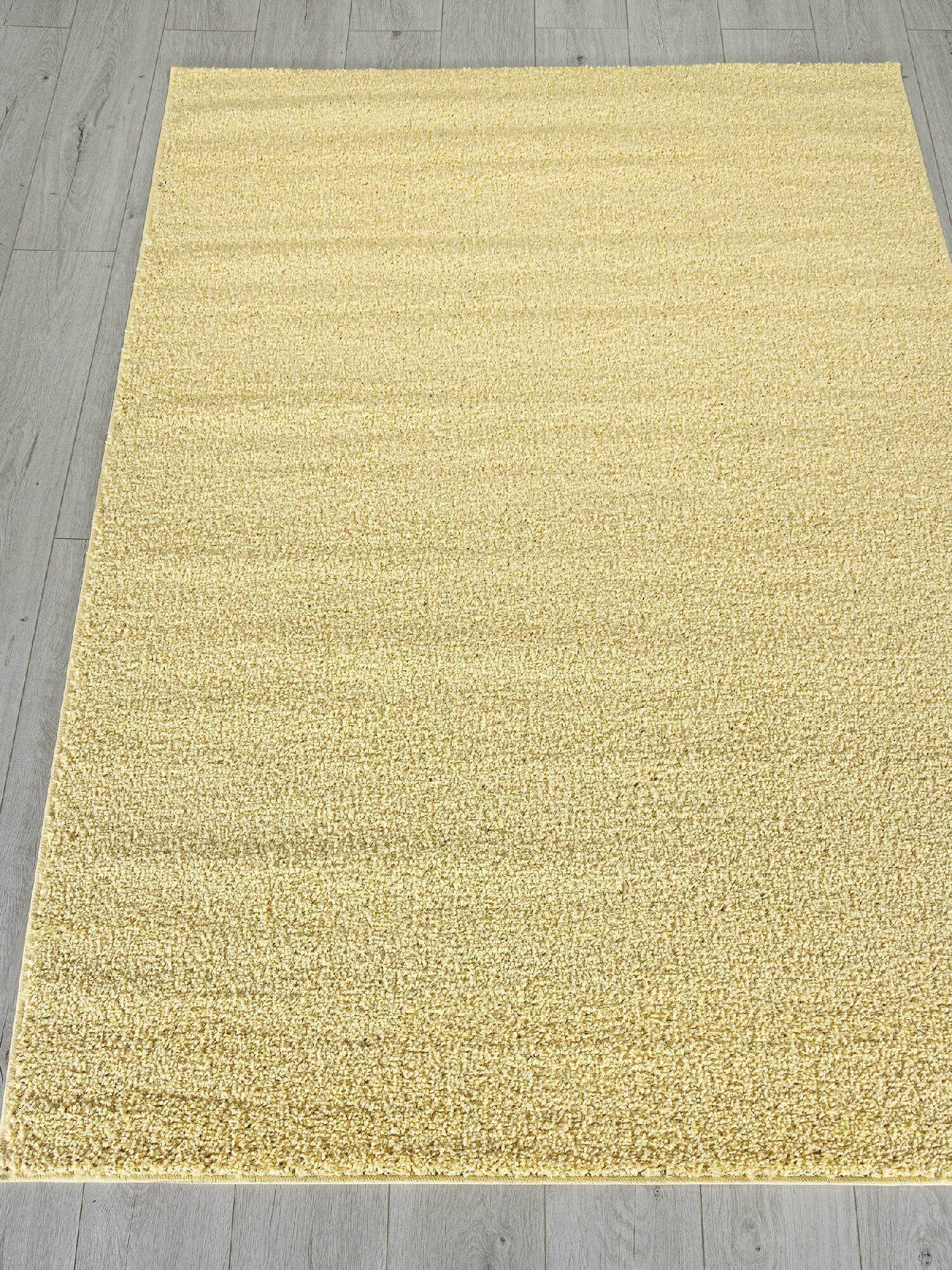 Ковер на пол в спальню в гостиную 150х230 см однотонный ворс 18 мм шегги 336157 KoverVDom