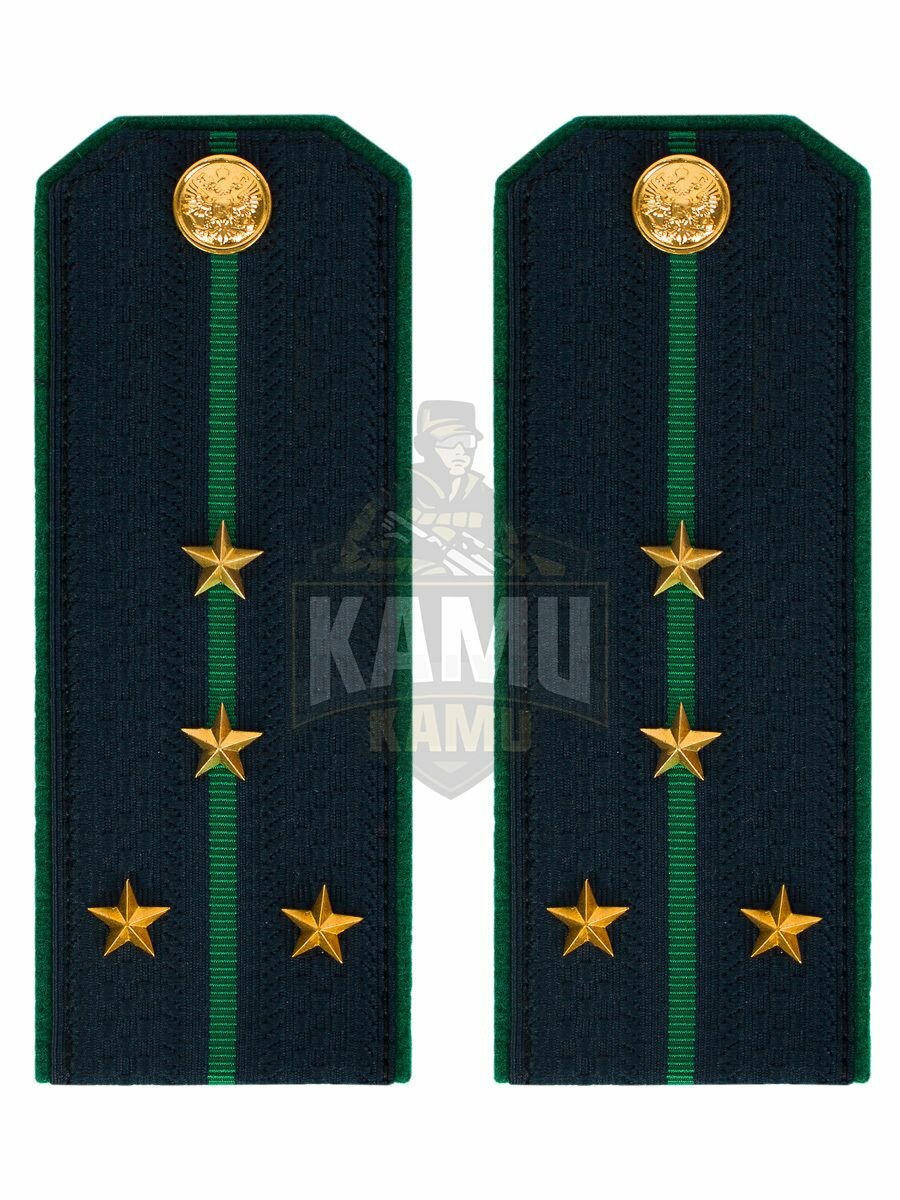 Погоны Пограничной службы ПС ФСБ в сборе картон на китель звание Капитан 14х5,5см 751502