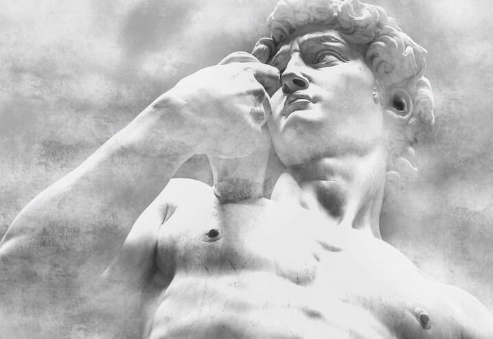 Обои бесшовные Давид серый (ширина 2750мм х длина 6000мм)