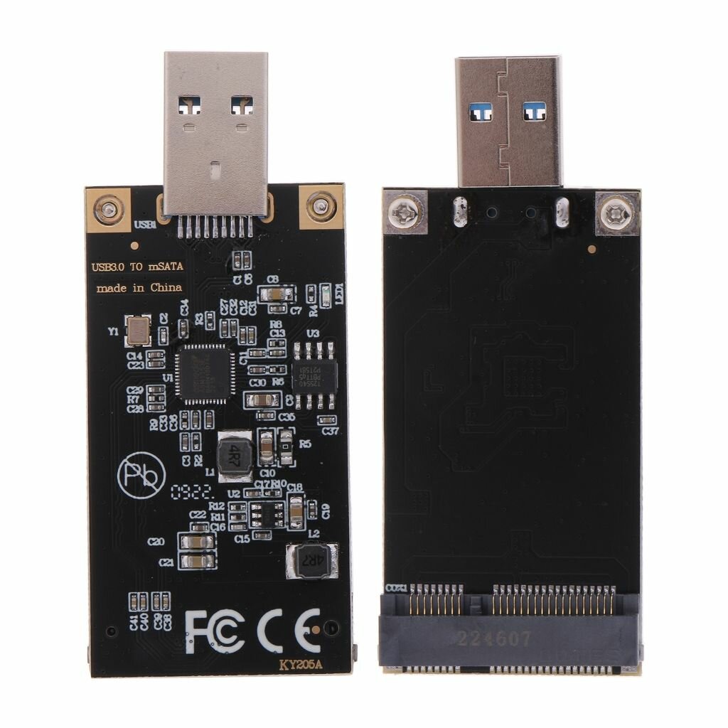 1 шт. Плата адаптера Mini USB 3.0 для подключения внешнего SSD-накопителя mSATA PCBA Conveter
