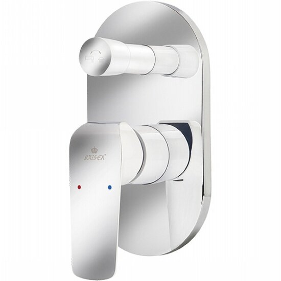 Смеситель для ванны и душа Kaiser® Kaiser Glory 69177, Chrome+White