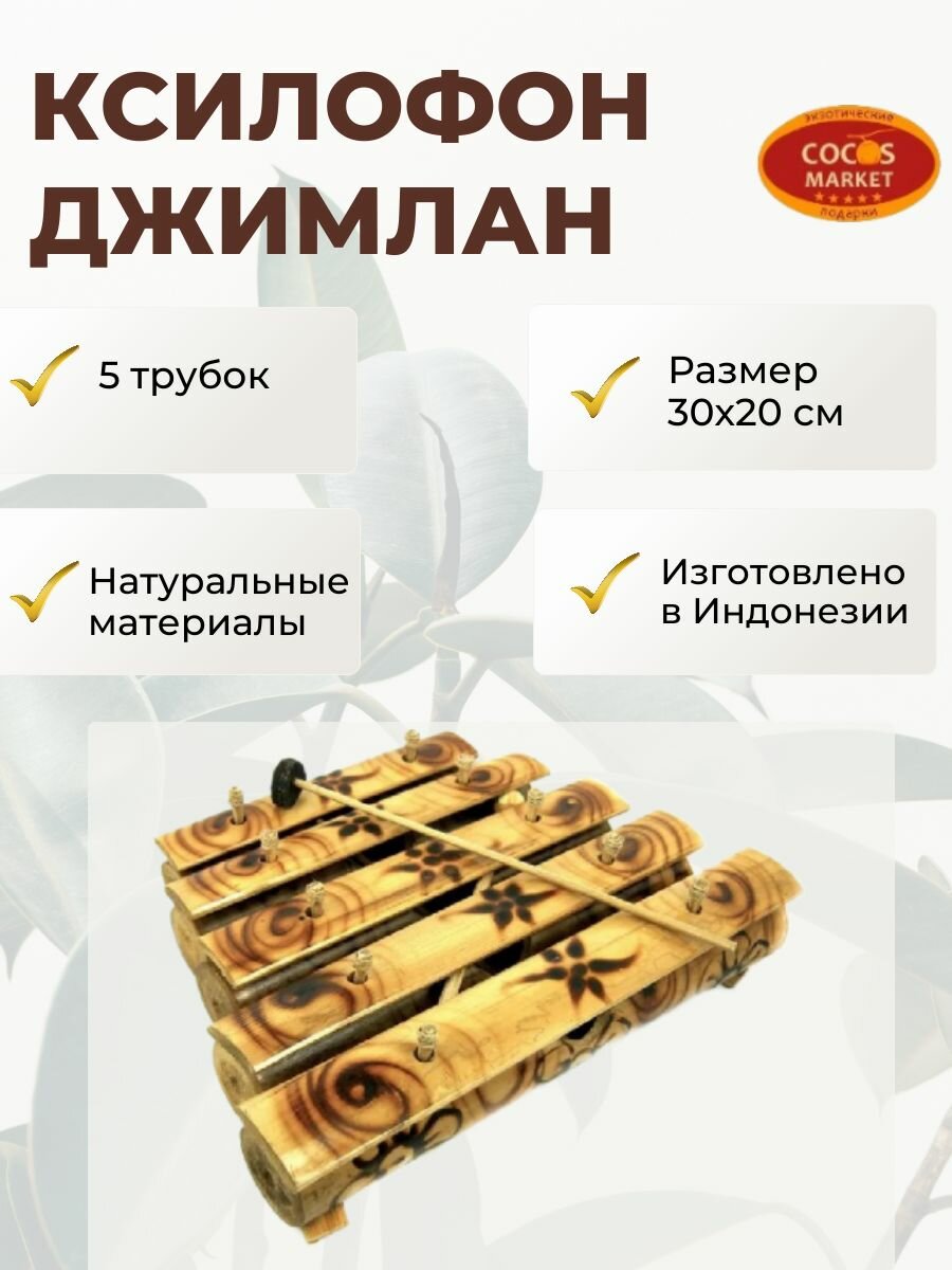 Ксилофон деревянный Джимлан 30х20 см