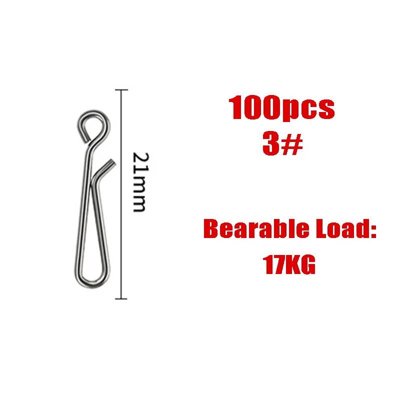 Зажим карабин 3#, 100 шт, 17KG
