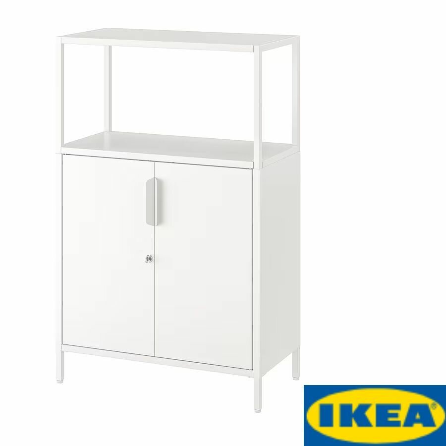 Шкаф с дверцами, белый, IKEA TROTTEN, 70x35x110 см