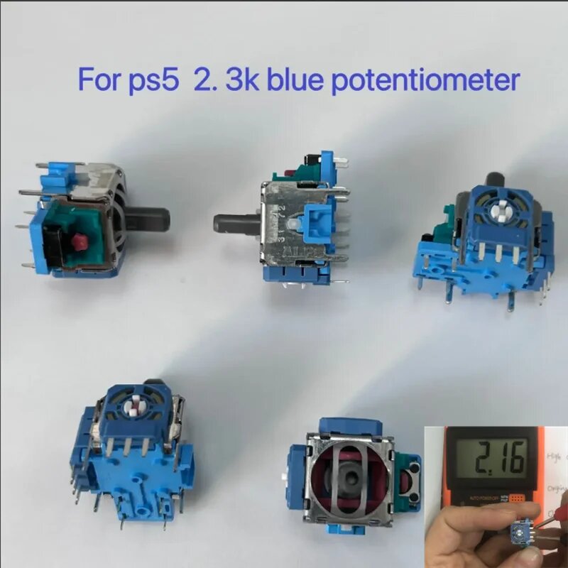 Игровой контроллер Dualsense для PS5 3D аналоговый палка для Playstation 5, кнопка джойстика 2,3 К, синий потенциометр