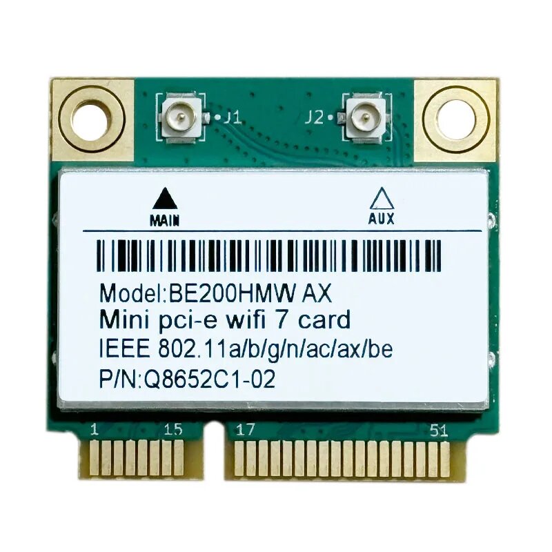 WDXUN Беспроводная сетевая карта WiFi 7 Mini PCI-E