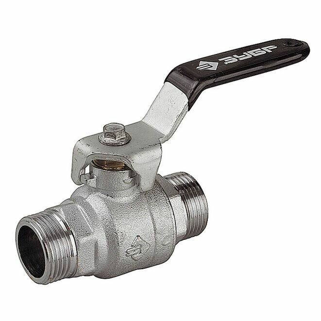 Кран шаровой полнопроходной "папа-папа" 3/4", ЗУБР