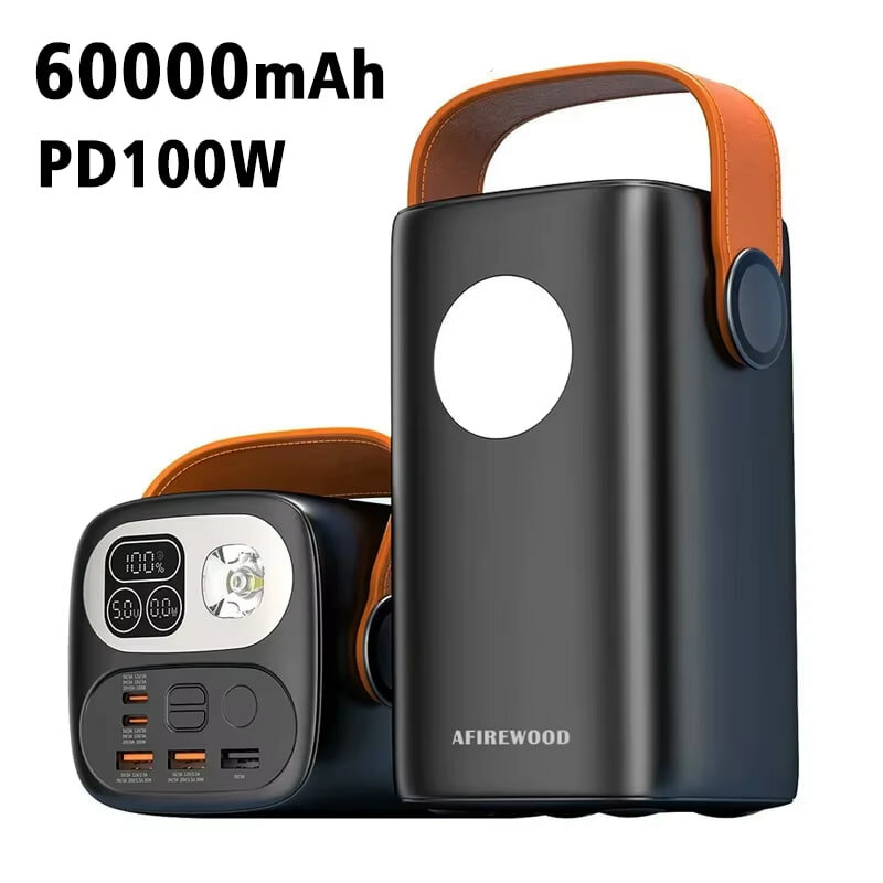 Внешний аккумулятор, PB87, 60000мАч, LiIon, ABS пластик, USB Type-C, быстрая зарядка
