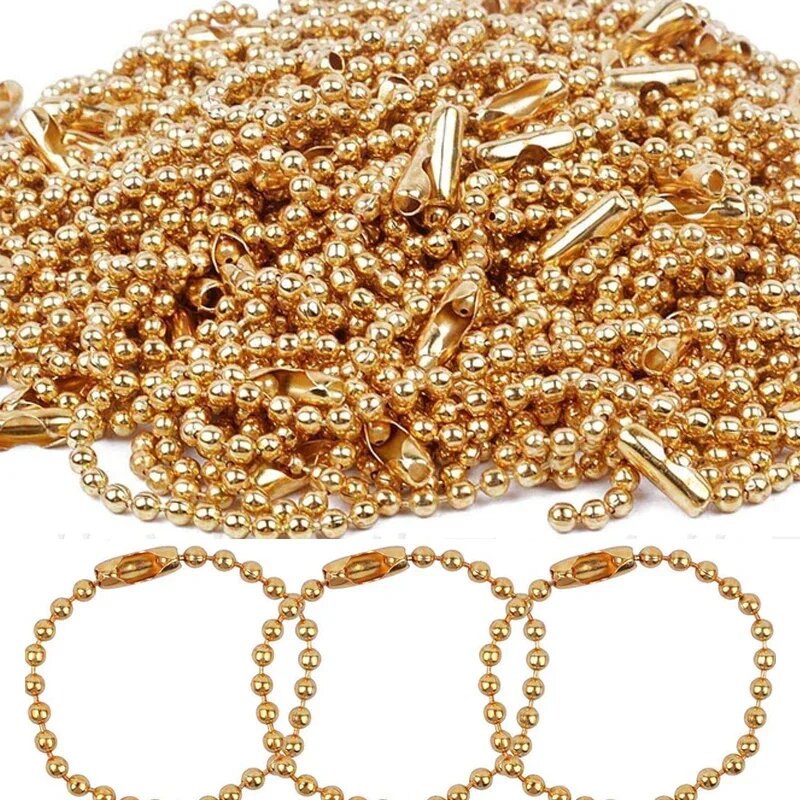 Золотые шариковые цепочки 20шт, 12 см, KC Gold