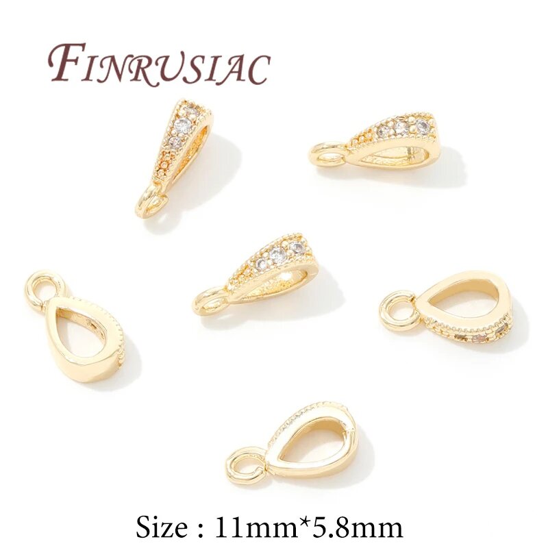 Позолоченные застежки для подвесок FINRUSIAC, 14K, 3 шт
