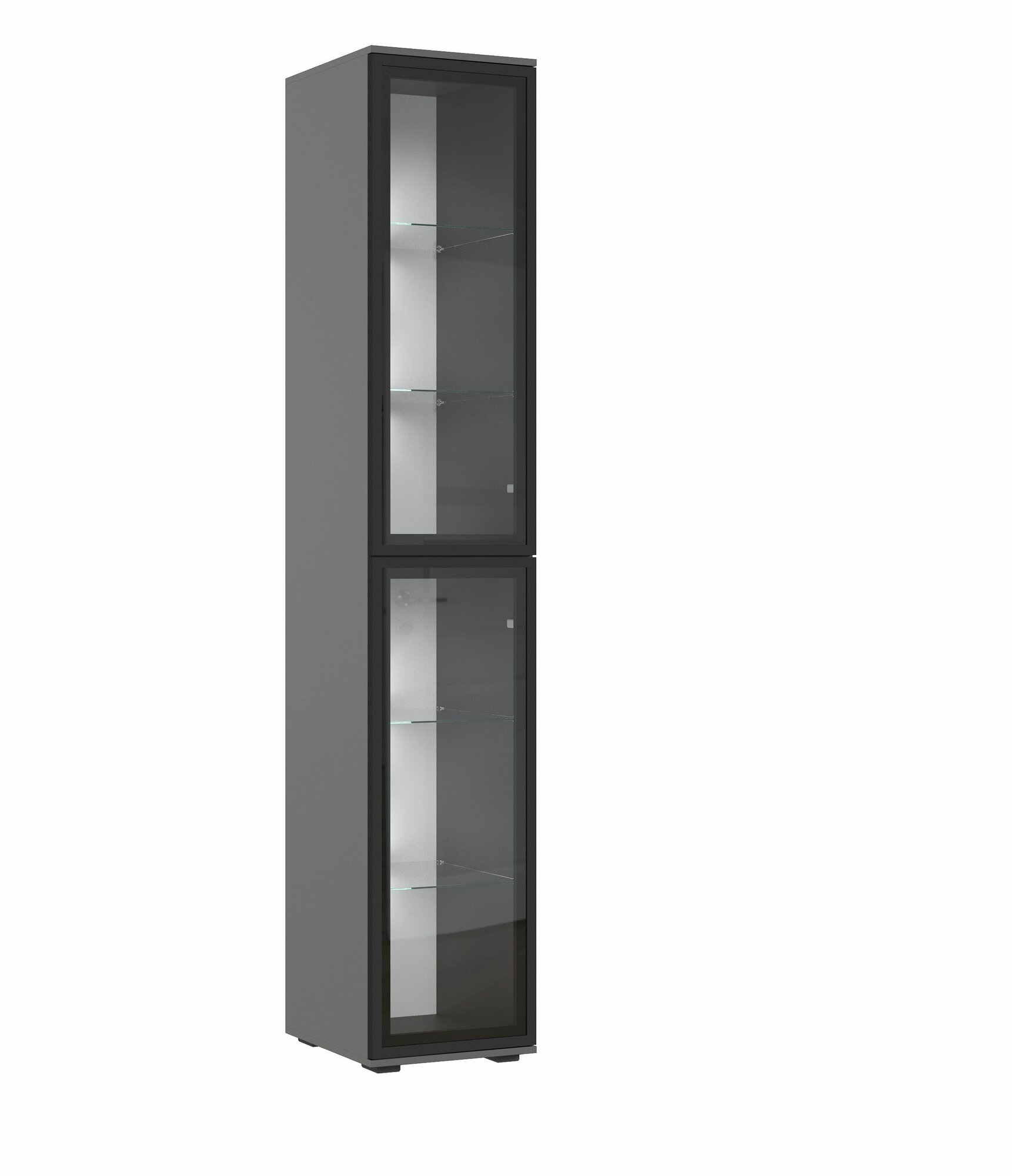 Пенал Норд со стеклянными дверцами 400мм Графит