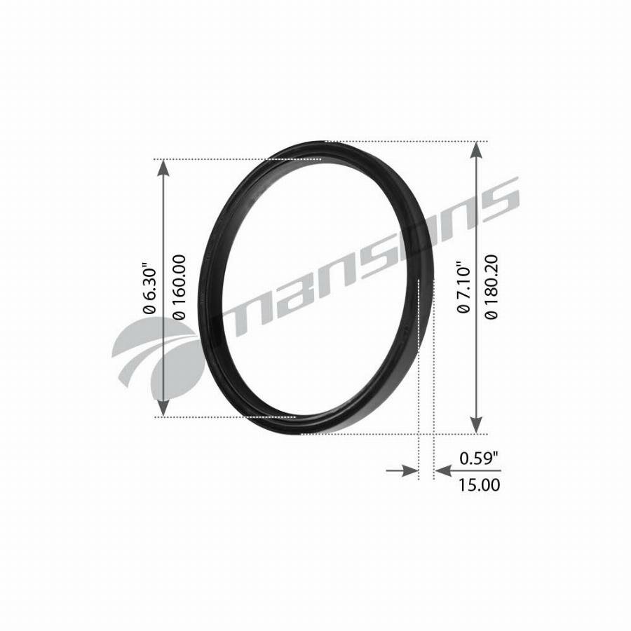 Сальник ступицы 160*180*15 SAF GR125 (Mansons)