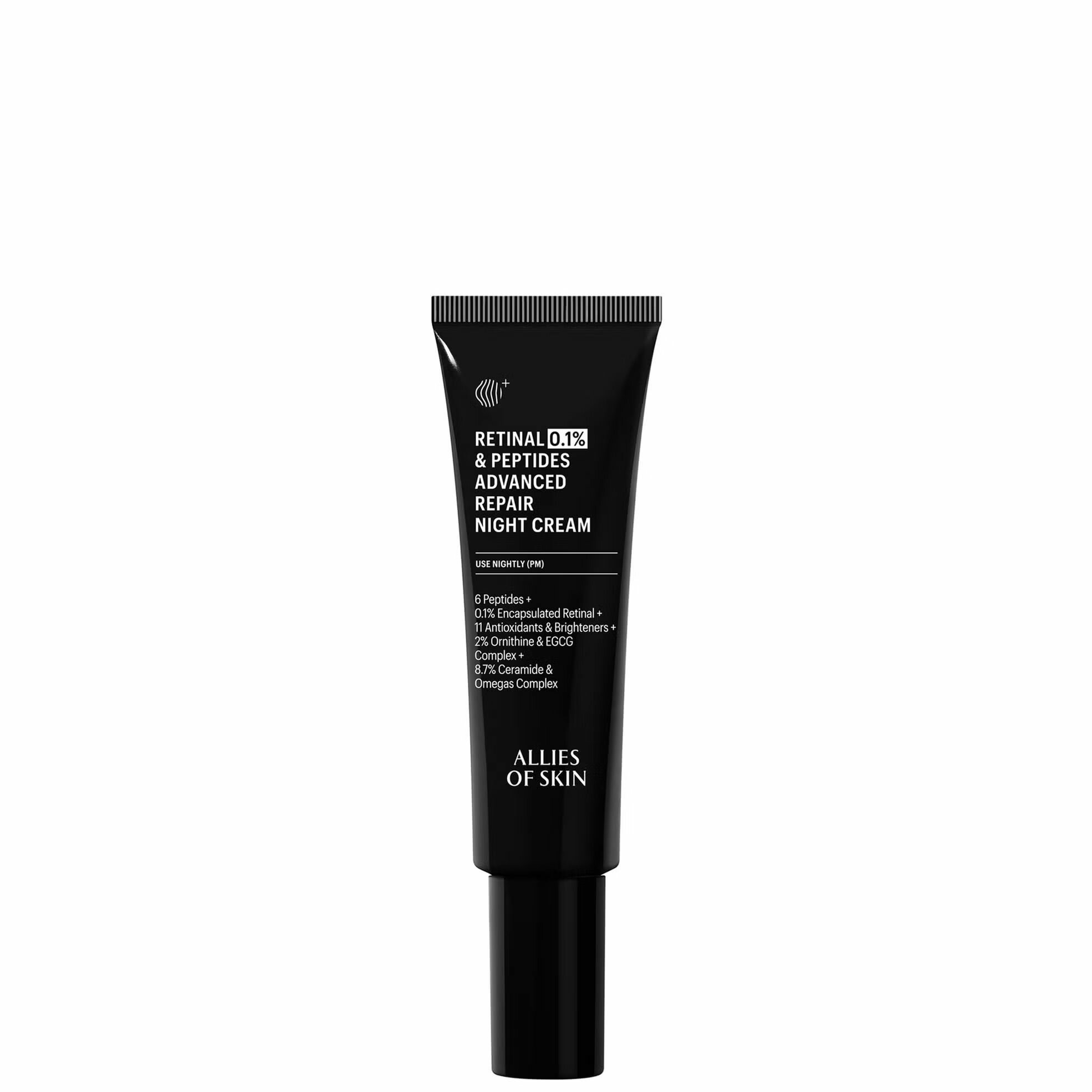 Allies of Skin Ночной восстанавливающий крем для лица Retinal 0.1% & Peptides Repair Advanced Night Cream 48ml