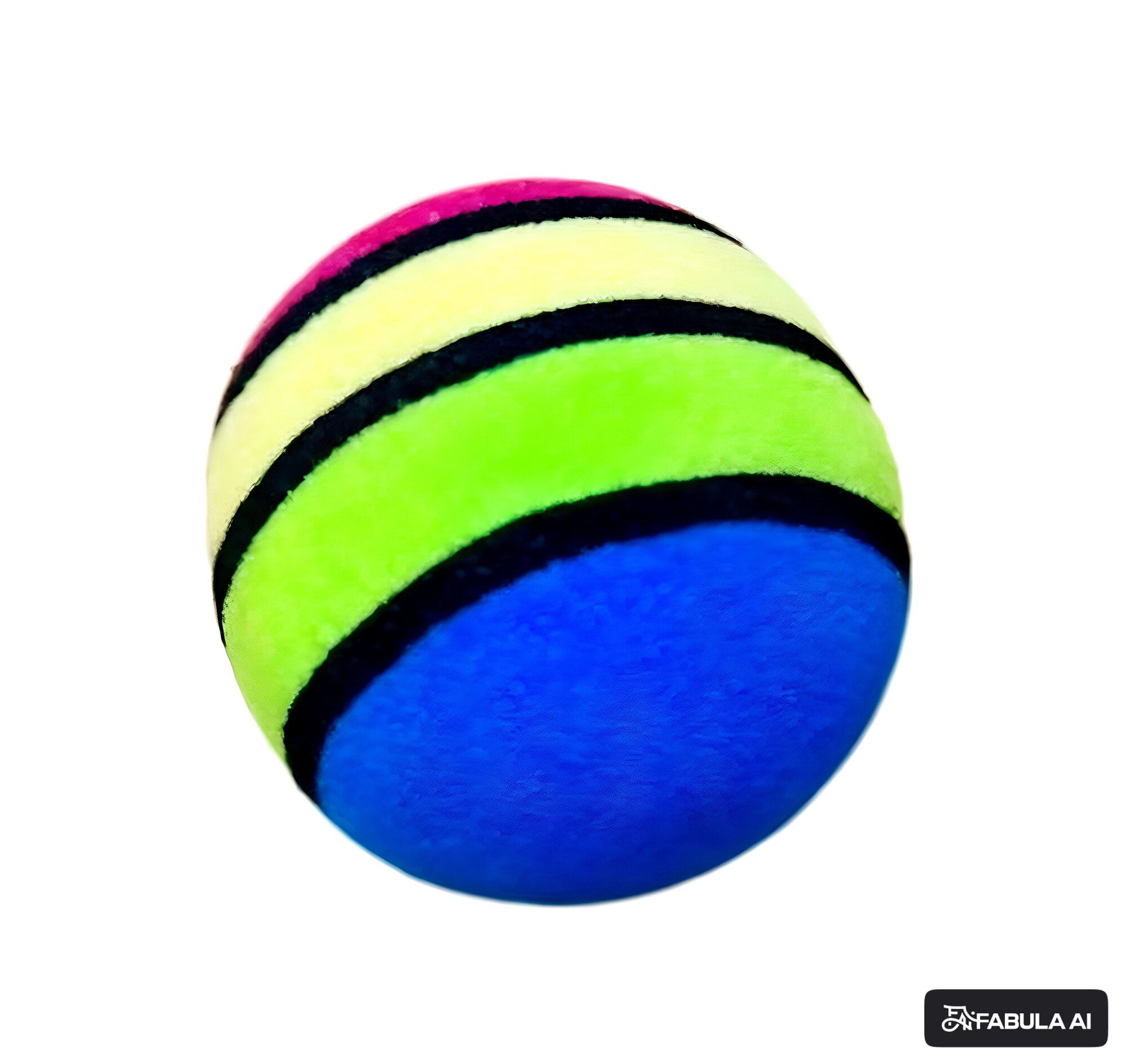 Игрушка для кошек "Мячик полосатый", полиуретан, Красный/синий, 35 мм