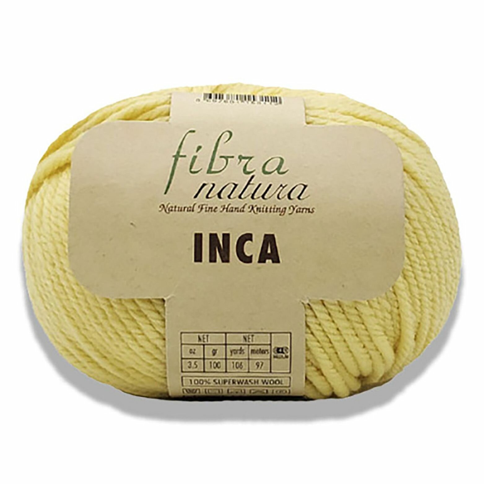5 Мотков, Fibra Natura INCA, 100% Шерсть супервош / 100 гр. - 97 м, Цвет-43008