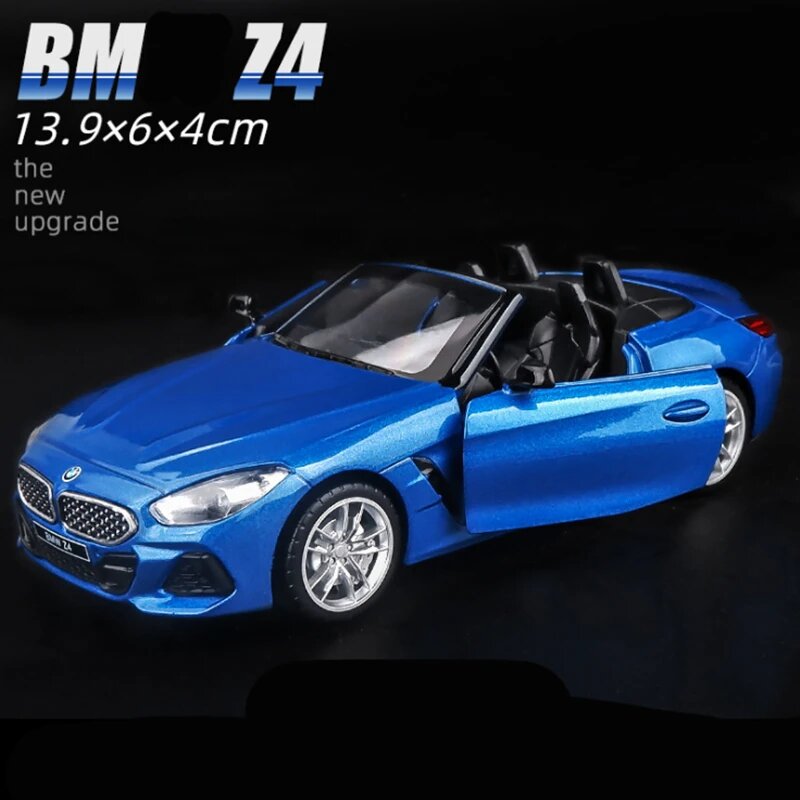 Модель BMW Z4 кабриолет синий 1:32, металл