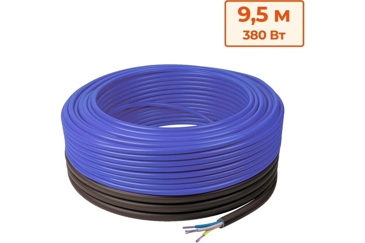 Греющий кабель для прогрева бетона Теплофофт IceFreeK-9,5-380 9,5 м 380 Вт