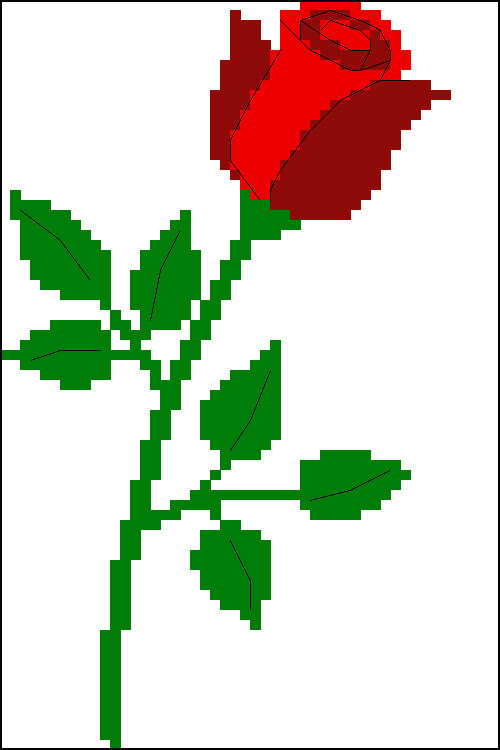 Набор для вышивки для начинающих № 024 "Роза", рисунок на канве AIDA, 18x20 см, мулине